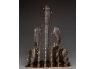 China Stainless Steel 316L Hollow Buddha Statue 100cm for Indoor Outdoor Decoration for sale
