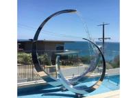 China 316 Stainless Steel Outdoor Water Fountain 200cm 130cm Height C-Shape Design for sale