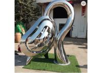 China Stainless Steel 316 Aer Flower Sculpture 180cm Height Garden Decoration Mirror Polished for sale