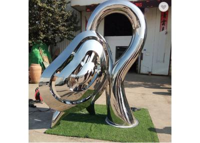 China Stainless Steel 316 Aer Flower Sculpture 180cm Height Garden Decoration Mirror Polished for sale