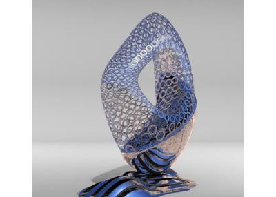 China 316 Stainless Steel Sailboat Sculpture Abstract Outdoor Garden Art 150cm Height for sale