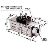 China 18D series vacuum Pneumatic Pressure Switch  electrical connector for sale