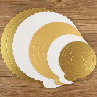 China Gold Cake Board 12 Inch Food Grade Round Cake Tray For Cake Packing for sale