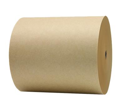 China Eco Friendly Wrapping Paper Roll for Craft Gift Bag Packaging Sheet Jumbo Roll Material Clay Coated Brown Kraft Paper for sale