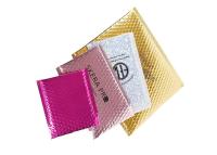 China Custom Printed Glamour Metallic Bubble Mailers Protective Padded Mailing Bag for sale