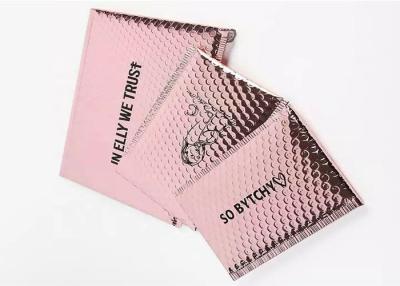 China Rose Gold Custom LOGO Metallic Bubble Mialers For Mailing Package for sale