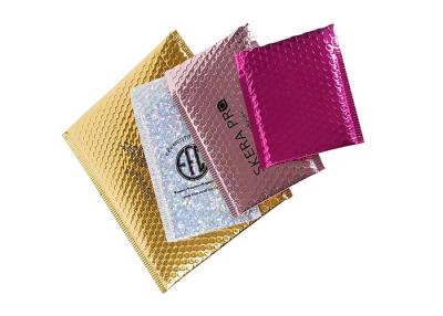 China Custom 200 Microns Self Adhesive Colored Metallic Bubble Mailers for sale
