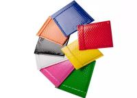 China LDPE Bubble Metallic Bubble Envelope Printing Custom LOGO For Holiday Gifts Shipping for sale
