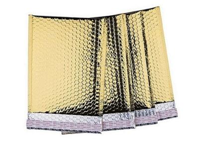 China Durable Shipping Metallic Bubble Mailers Self Seal Gold Color Custom Size for sale