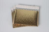 China gold metallic bubble mailer 152*200+40mm gloss waterproof metallic bubble envelop for shipping for sale