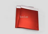 China Matte Red Bubble Wrap Mailing Envelopes CD Size Printed With 2 Sealing Sides for sale
