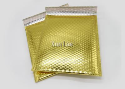 China 6x10 Shiny Gold Metallic Bubble Mailers Waterproof Tear Resistant For Shipping for sale