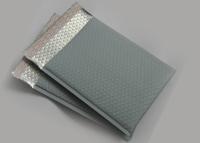 China Gray Matte Metallic Bubble Mailers , Flat Custom Printed Padded Envelopes for sale