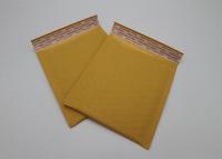 China Offset Printing Yellow Kraft Paper Bubble Mailers With 2 Sealing Sides for sale