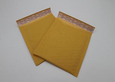China Offset Printing Yellow Kraft Paper Bubble Mailers With 2 Sealing Sides for sale