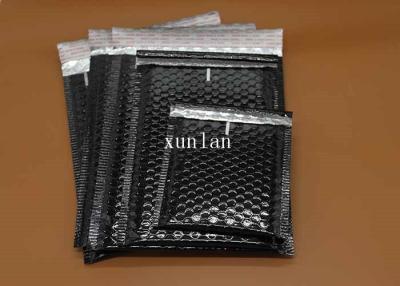 China Black Heat Sealed Padded Mailing Envelopes With Bubble Wrap Inside For Lens for sale
