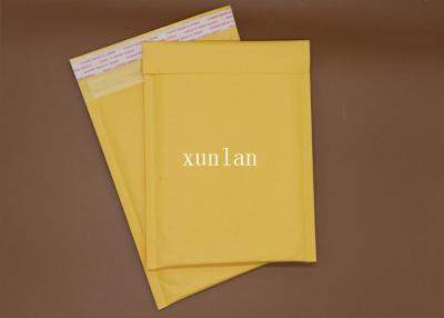 China Yellow Kraft Shipping Bubble Mailers , Matt Bubble Wrap Packaging Envelopes for sale