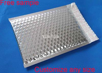 China Foil Film Metallic Shipping Bubble Mailers Envelopes 2 Sealing Sides Tear Resistant for sale