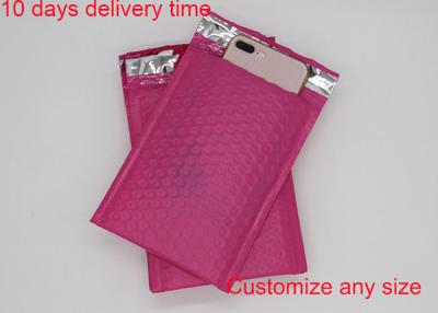 China Red Color Poly Bubble Mailers  4 * 8 Inch With High Frequency Heat Seal for sale