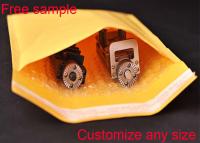 China Padded Courier Kraft Paper Bubble Mailers 2 Sealing Sides Logo Printing Envelopes for sale