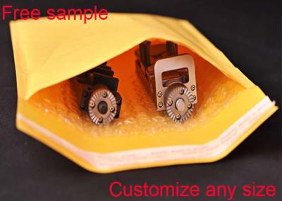 China Padded Courier Kraft Paper Bubble Mailers 2 Sealing Sides Logo Printing Envelopes for sale