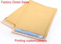 China Padded Courier Kraft Paper Bubble Mailers 2 Sealing Sides Logo Printing Envelope for sale