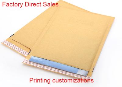 China Padded Courier Kraft Paper Bubble Mailers 2 Sealing Sides Logo Printing Envelope for sale