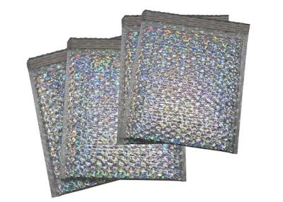 China 2.3mil 2.5mil Metallic Holographic Bubble Mailers Offset Printing for sale