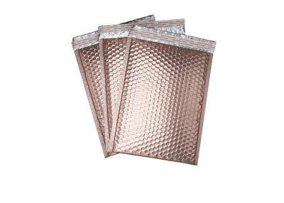China 4x6 Self Adhesive Metallic Bubble Mailers Rose Gold Envelope for sale