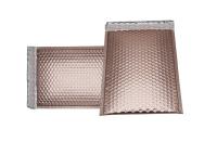 China Dia 9mm Glossy Rose Gold Metallic Foil Bubble Bags Tear Proof for sale