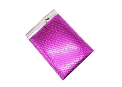 China ISO14001 Pantone Pink Metallic Bubble Mailers For Protective Shipping for sale