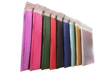 China Offset Glamour Metallic Bubble Mailers 100 Microns CMYK Colored for sale