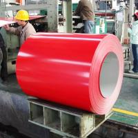 China 1000-1500mm PPGI Prepainted Galvanized Steel Coils Red Color Coated TISCO for sale