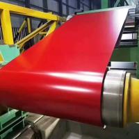 China 1000-1500mm PPGI Prepainted Galvanized Steel Coils Red Color Coated TISCO for sale