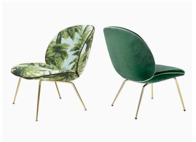 China Beetle Fiberglass Lounge Chair Leisure Function With Chrome Metal Leg SGS for sale