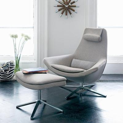 China Metropolitan Fiberglass Lounge Chair Swivel High Back Customized Colors for sale