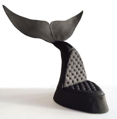 China Whale Shape FRP Fiberglass Lounge Chair Replica Durable With Leather Seat for sale