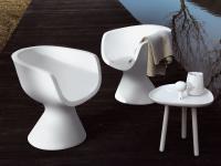 China Dora Fiberglass Dining Chair Restaurant Cup Shape 65 * 69 * 80 CM for sale