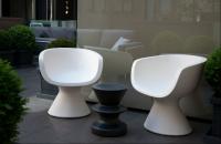 China Dora Fiberglass Dining Chair Restaurant Cup Shape 65 * 69 * 80 CM for sale