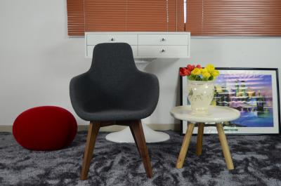 China Scoop Shape Fiberglass Dining Chair High Back Wood Legs For Living Room for sale