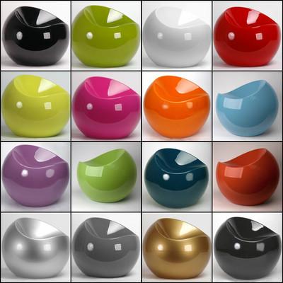 China Apple Ball Fiberglass Arm Chair Glossy Designed By Eero Aarnio Short Round Stool for sale