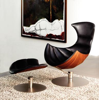 China Hjellegjerde Lobster Fiberglass Arm Chair Leather Leisure Modern Design for sale