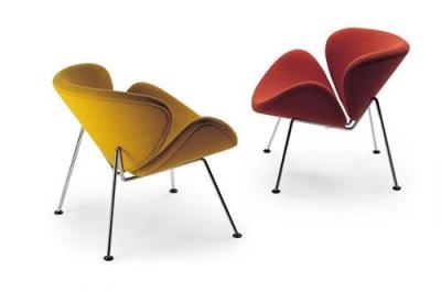 China Fireproof Orange Slice Chair ,  Living Furniture Dining Pierre Paulin Chair for sale