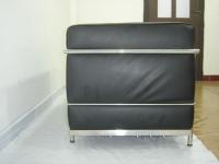 China 2 Seats  Modern Classic Sofa Genuine Leather American Style Black for sale
