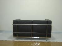China 2 Seats  Modern Classic Sofa Genuine Leather American Style Black for sale