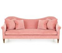 China Leisure Hotel Furniture Pink Fabric Sofa , Ordinary Size Hotel Room Sofa for sale