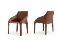 China 413  Cab Tanned Saddle Leather Chair For Dining Multi Color Optional for sale