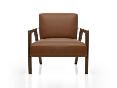 China Aston Martin V221 Fiberglass Arm Chair Seat And Back In Leather Skin Rust for sale