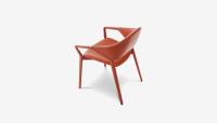 China 133 Ico Fiberglass Arm Chair With Solid Ash Wood Structure for sale