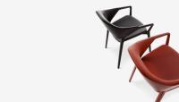 China 133 Ico Fiberglass Arm Chair With Solid Ash Wood Structure for sale